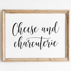 Cheese and Charcuterie, Grazing Table Sign, Wedding Signs, Wedding ...