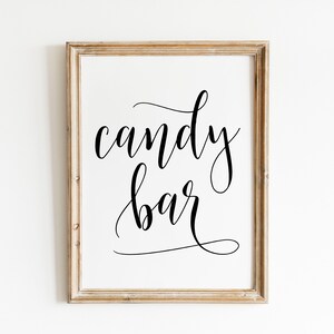 Candy Bar Sign, Wedding Signs, Wedding Sayings, Candy Bar Printable ...