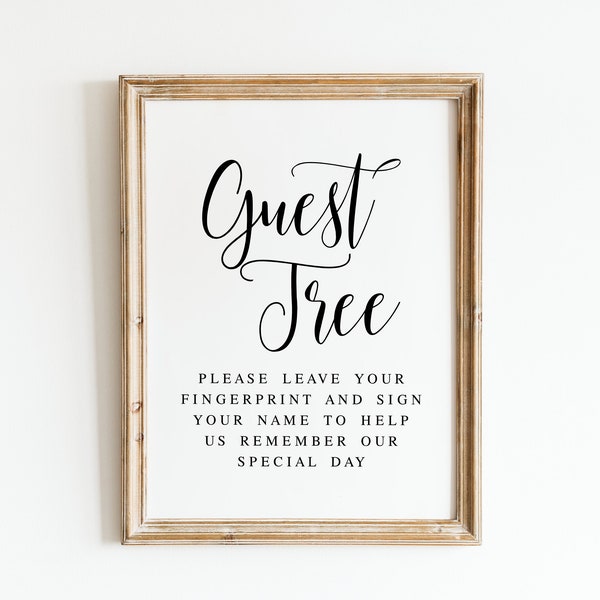 Guestbook Tree Print - Etsy
