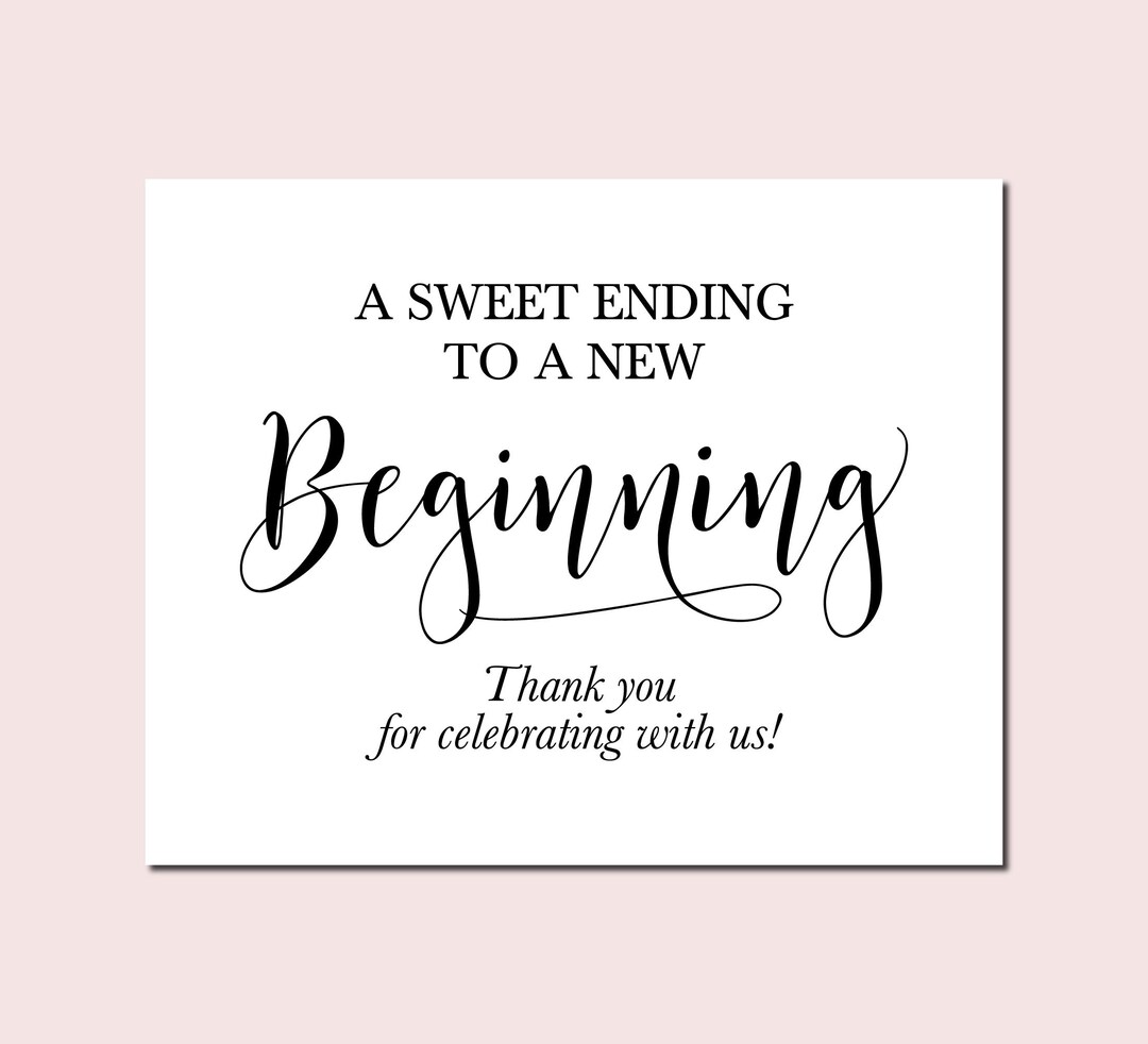 Wedding Thank You Sign Printable: Elegant Script (digital Download) - Etsy