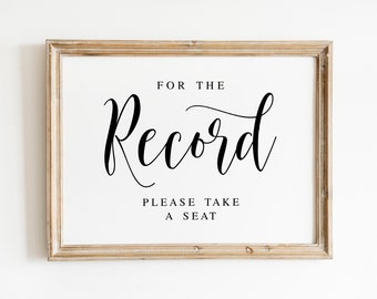 Wedding Record Table - Etsy