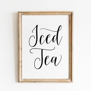 Iced Tea, Wedding Signs, Wedding Signage, Iced Tea Bar Sign, Wedding ...
