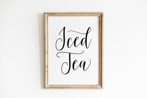 Iced Tea Wedding Signs Wedding Signage Iced Tea Bar Sign - Etsy