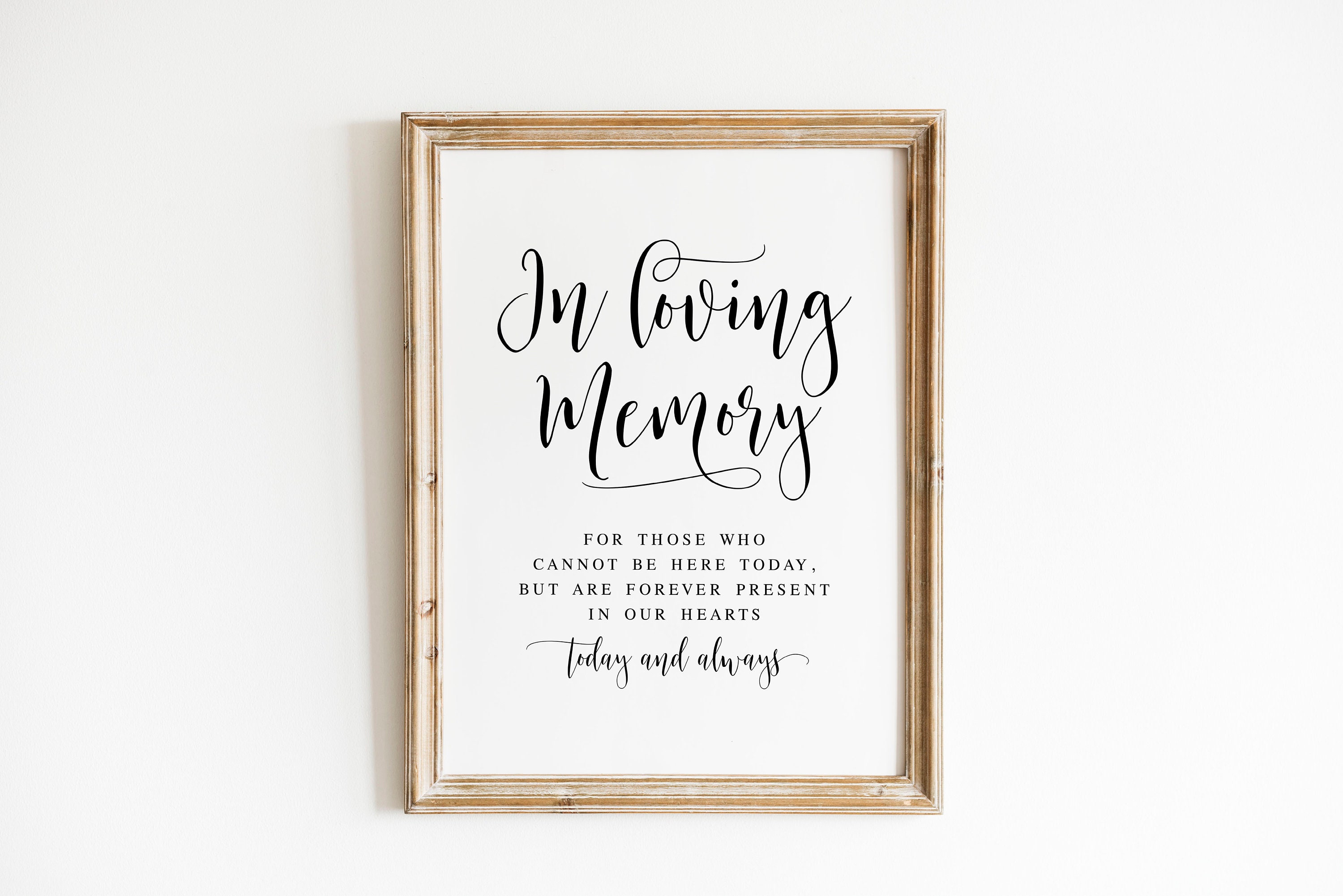 In Loving Memory For Those Who Are In Our Hearts Wedding | Etsy