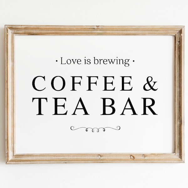 Coffee and Tea Bar Sign - Etsy