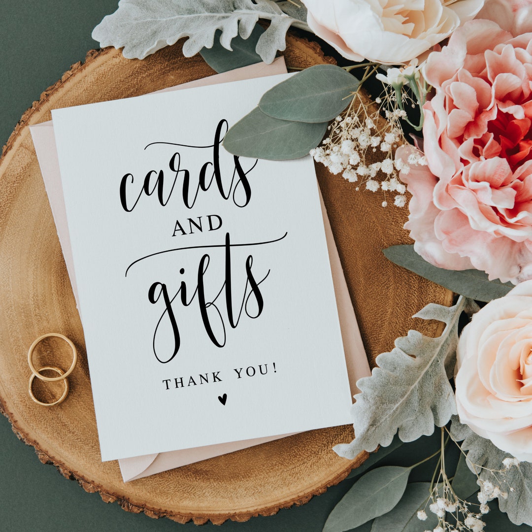 Cards and Gifts Sign Thank You Sign Wedding Signs Cards and - Etsy