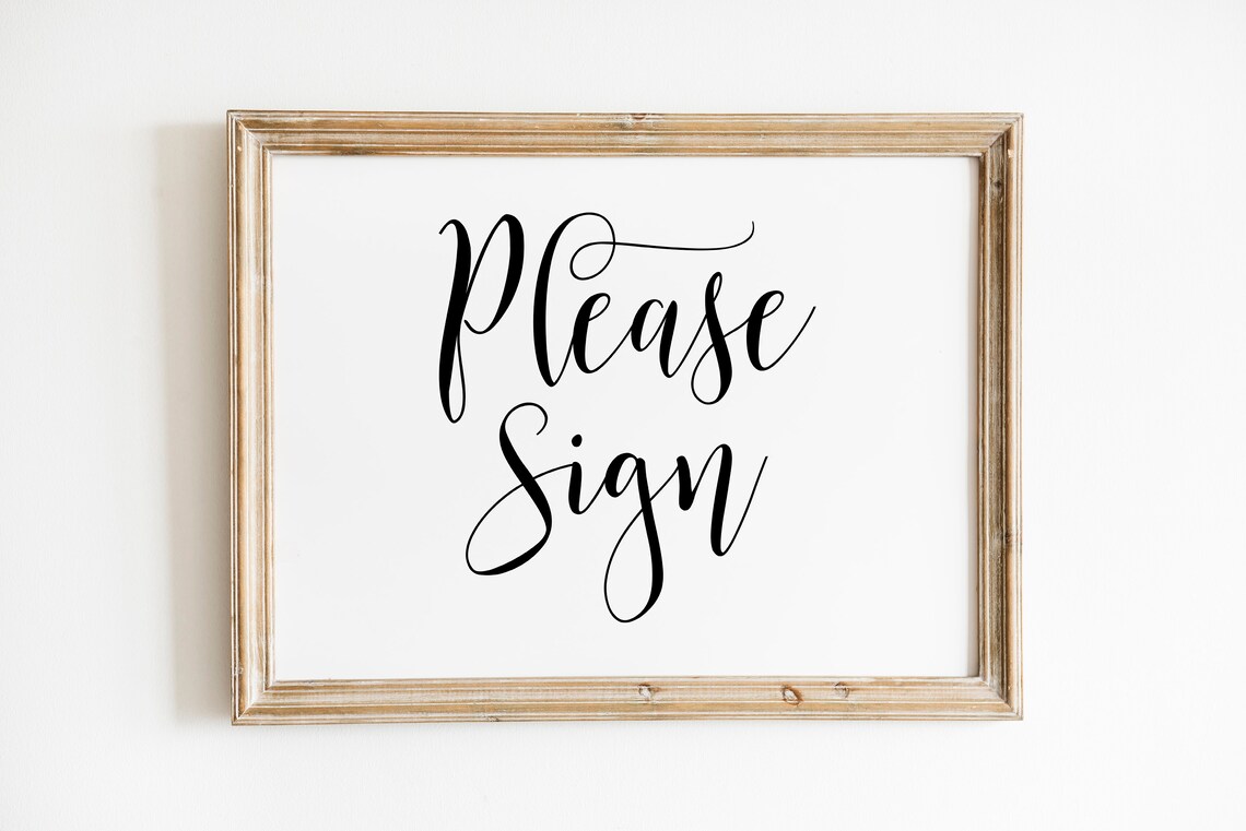 Please Sign Wedding Signs Wedding Signage Digital Wedding - Etsy