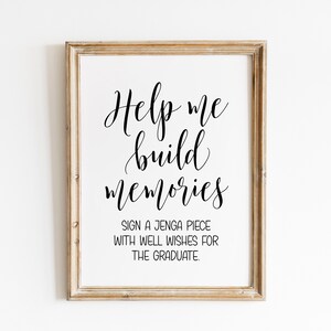 Help Me Build Memories, Sign A Jenga Piece With Well Wishes for the ...