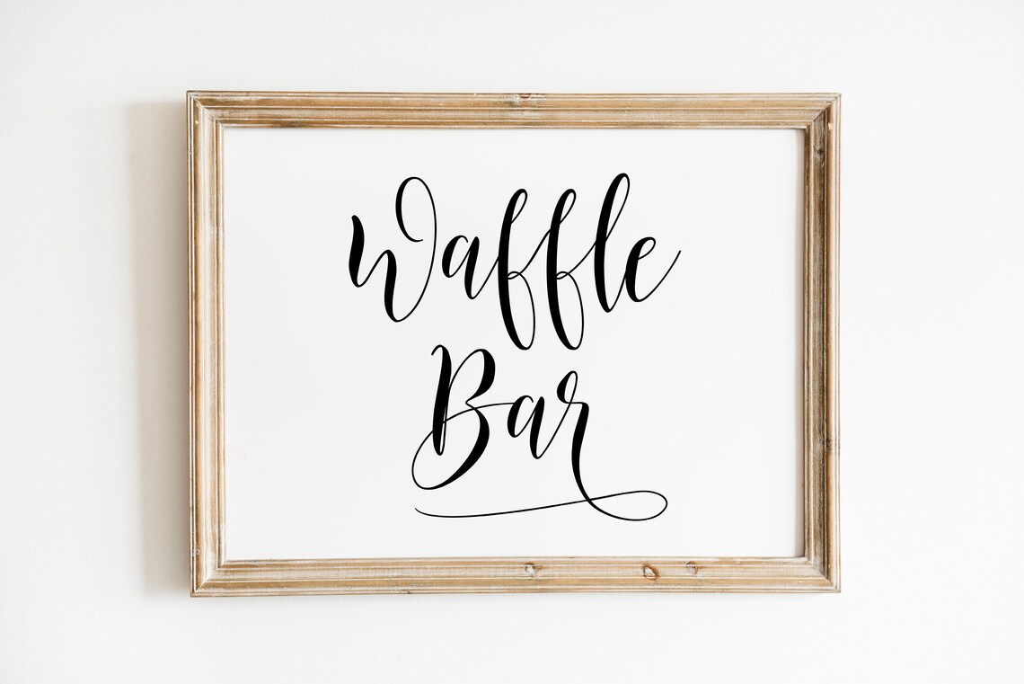 Waffle Bar Sign Wedding Signs Wedding Dessert Bar Sign | Etsy