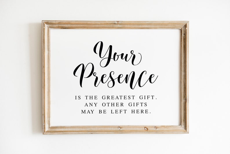 Your Presence is the Greatest Gift Any Other Gifts May Be - Etsy