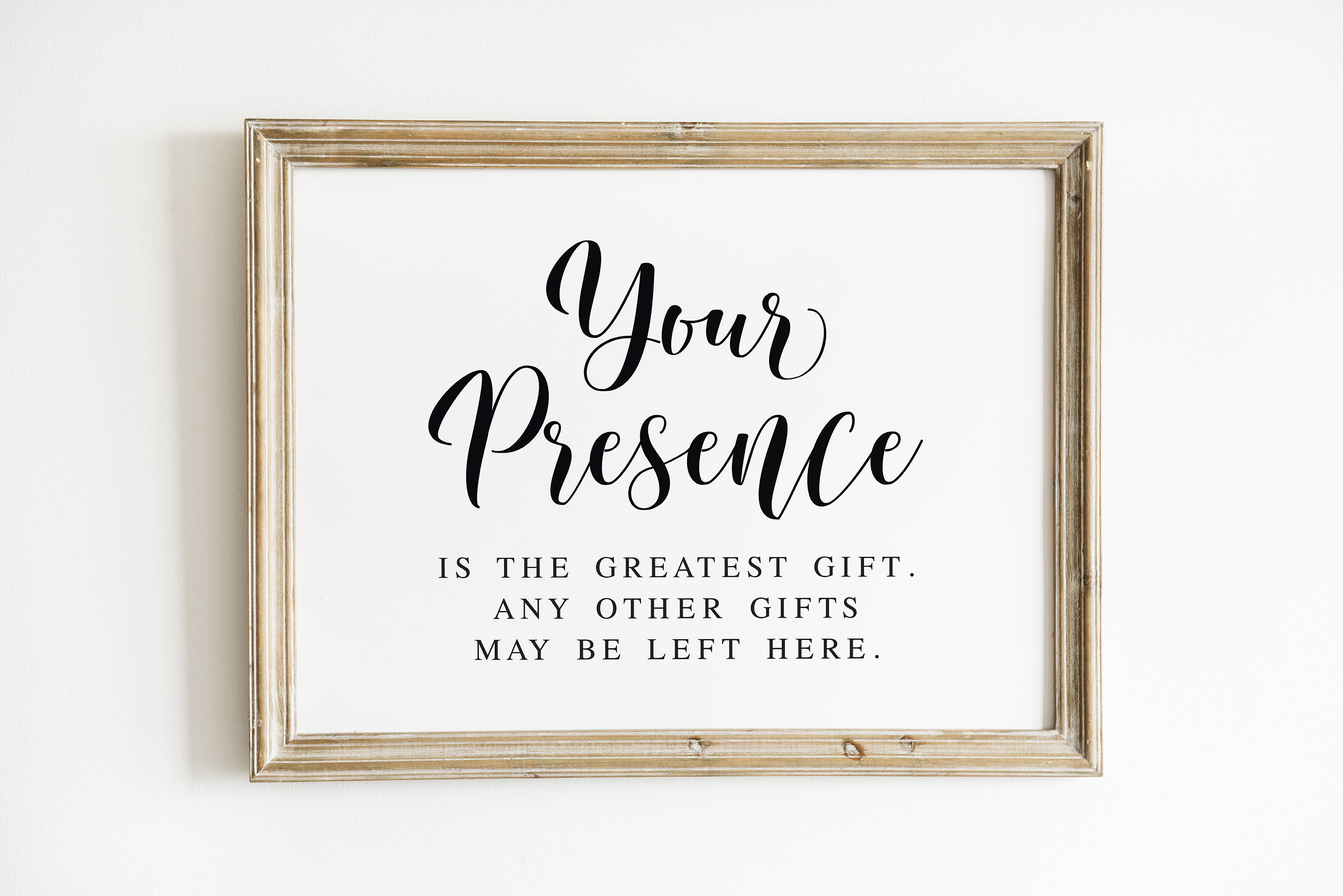 Your Presence is the Greatest Gift Any Other Gifts May Be | Etsy
