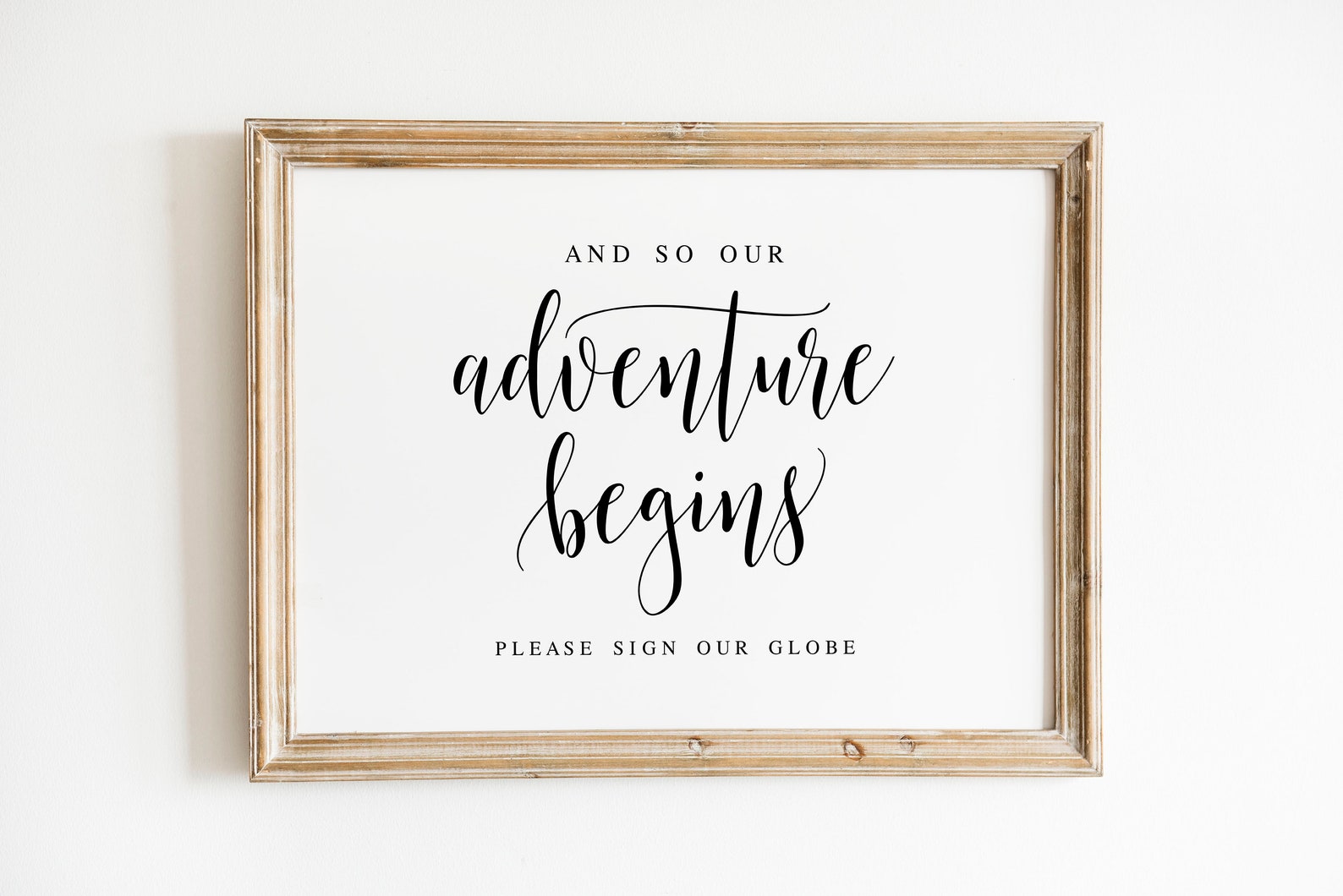 And so Our Adventure Begins Please Sign Our Globe Wedding - Etsy