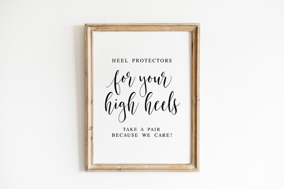 Heel Protectors for Your High Heels Take A Pair Printable - Etsy