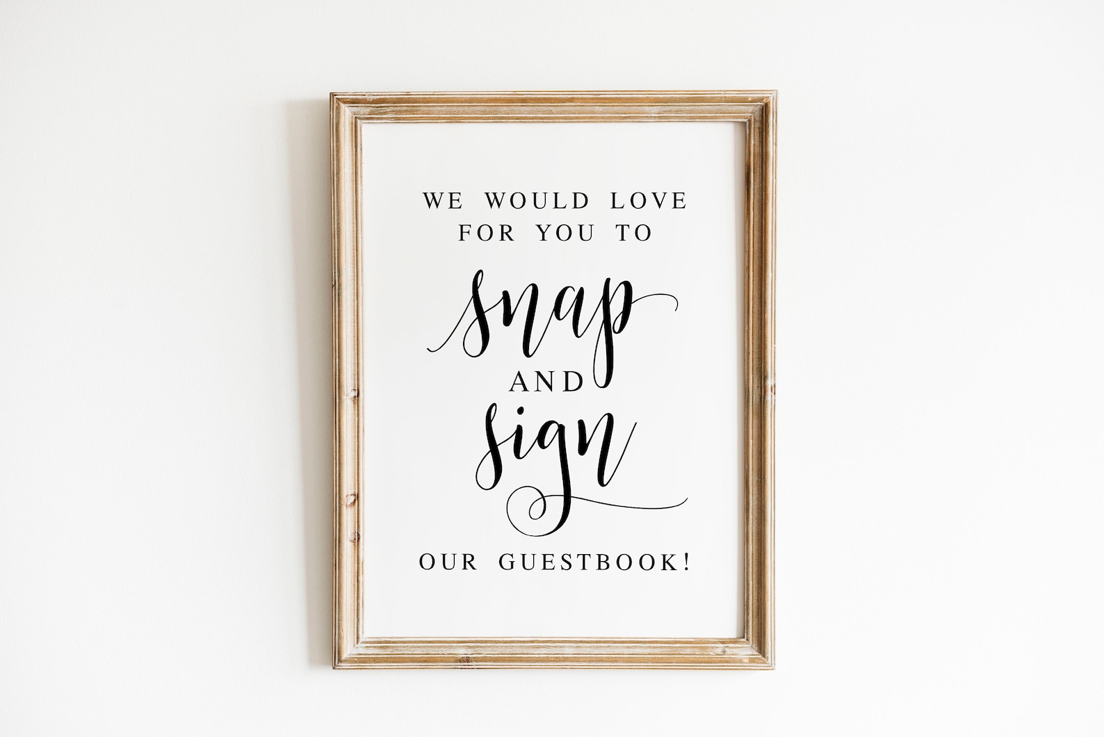Snap and Sign Our Guestbook Wedding Signs Wedding Guest Book - Etsy