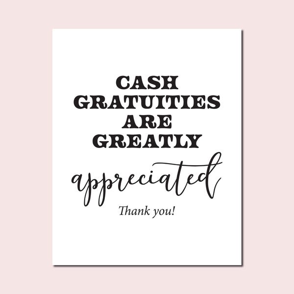 Tips Appreciated Sign - Etsy