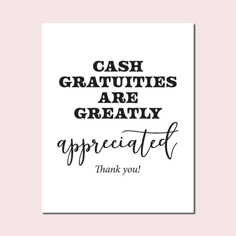 Tips Appreciated Sign - Etsy
