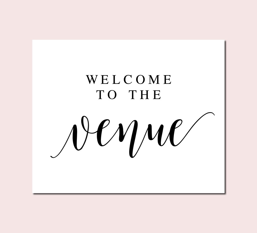 Welcome to the Venue, Modern Minimalist Wedding Signs, Wedding ...