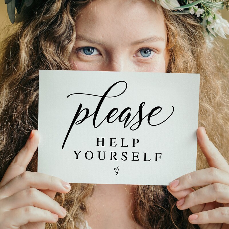 Help Yourself Sign - Etsy