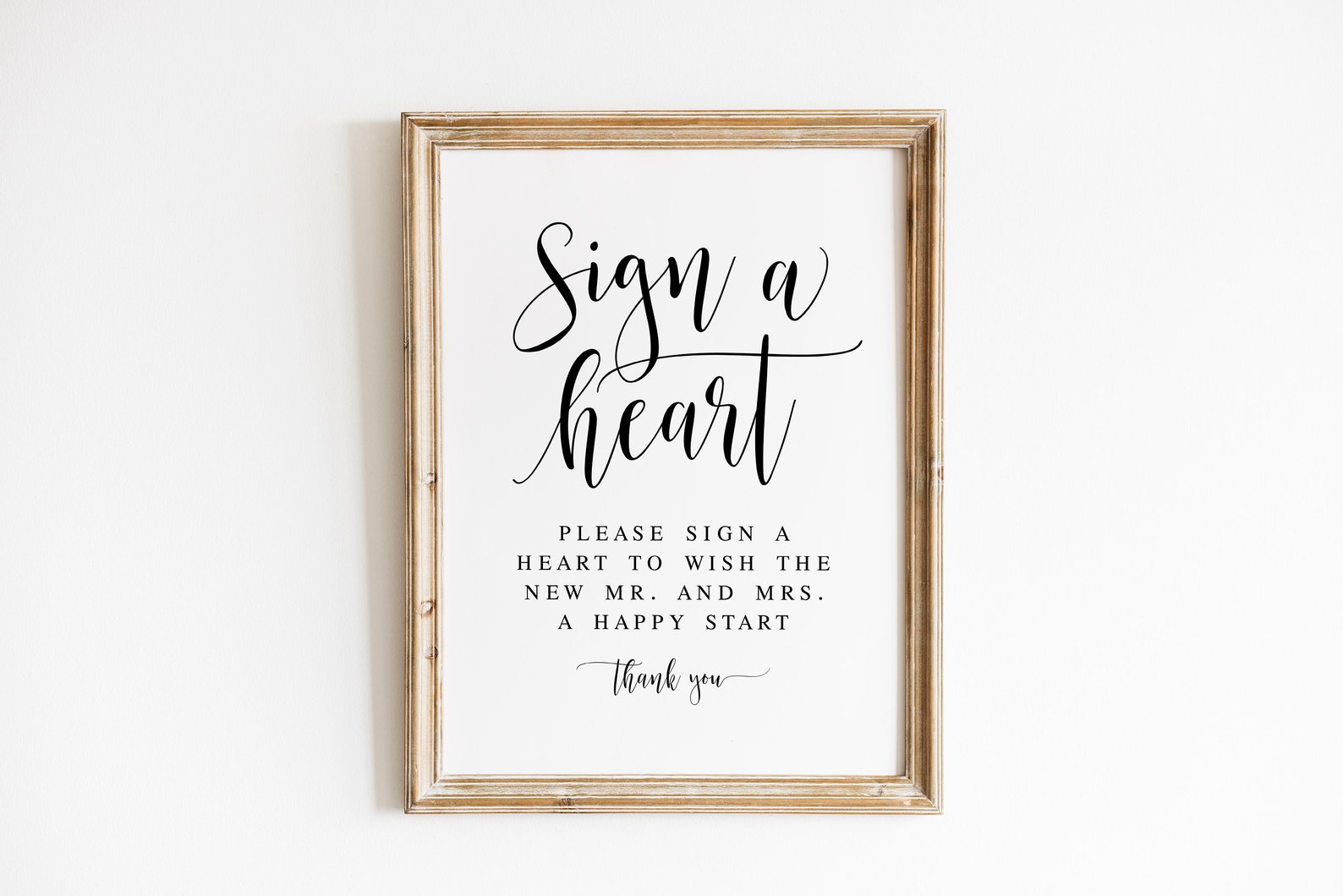 Sign A Heart Wedding Signs Heart Guestbook Sign Sign A | Etsy