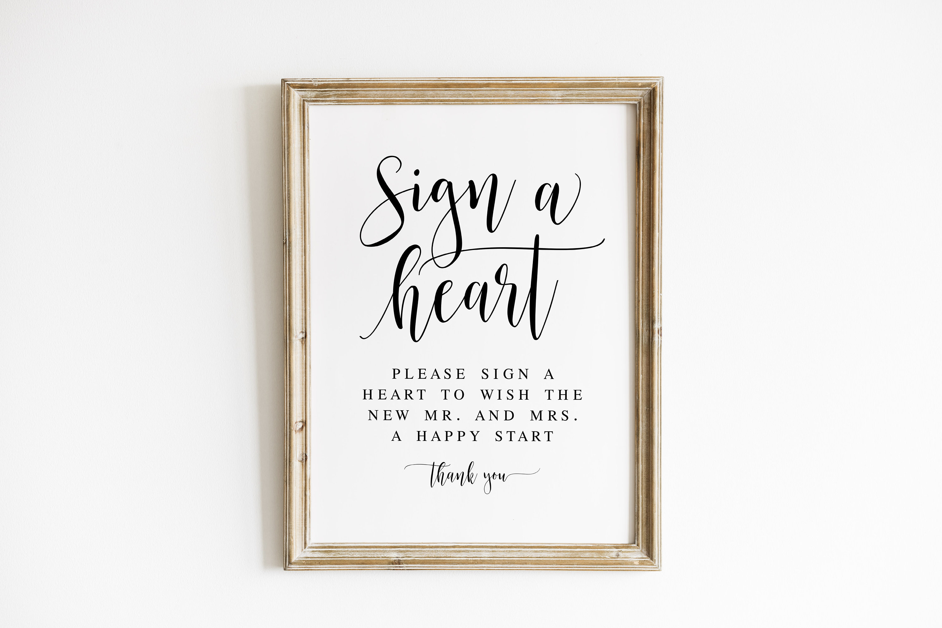 Sign A Heart Wedding Signs Heart Guestbook Sign Sign A | Etsy