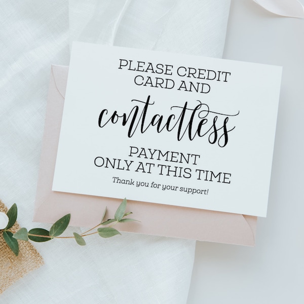 Credit Card Only Signs - Etsy Canada