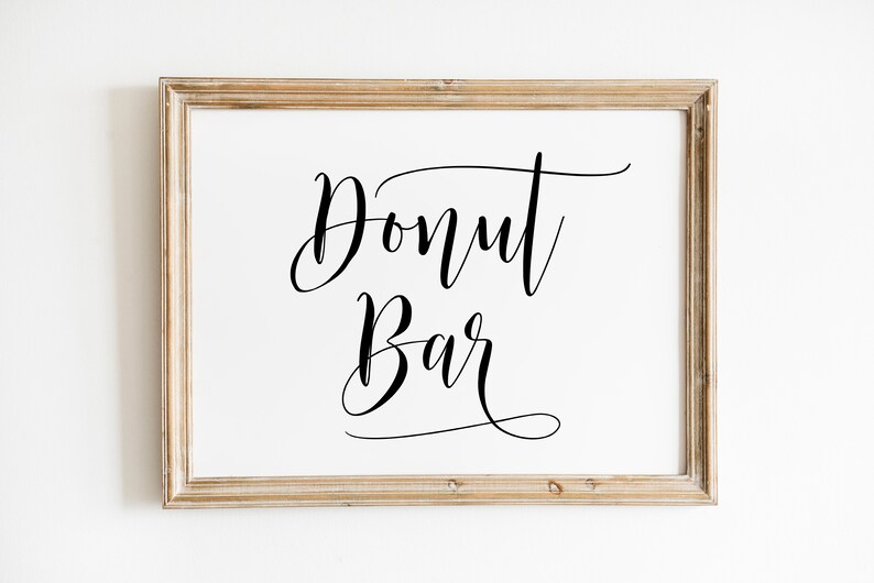 Donut Bar Wedding Sign: Printable Bar Signage (digital Download) - Etsy