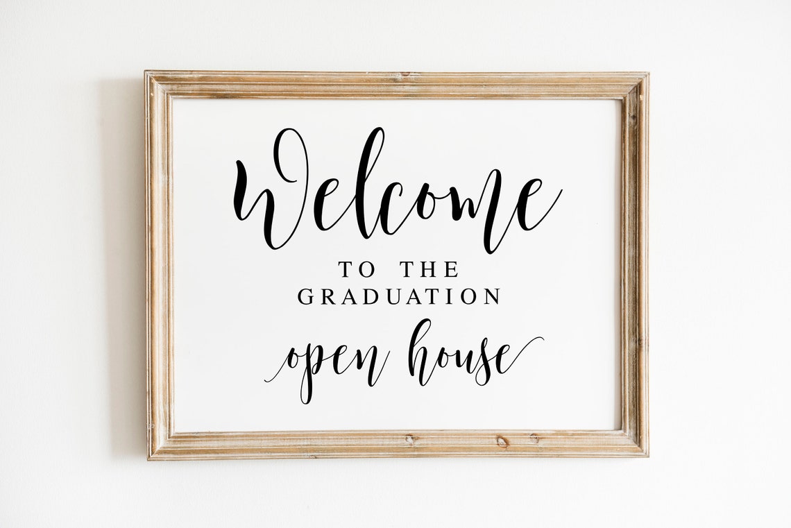 Welcome to the Graduation Open House Graduation Signs - Etsy