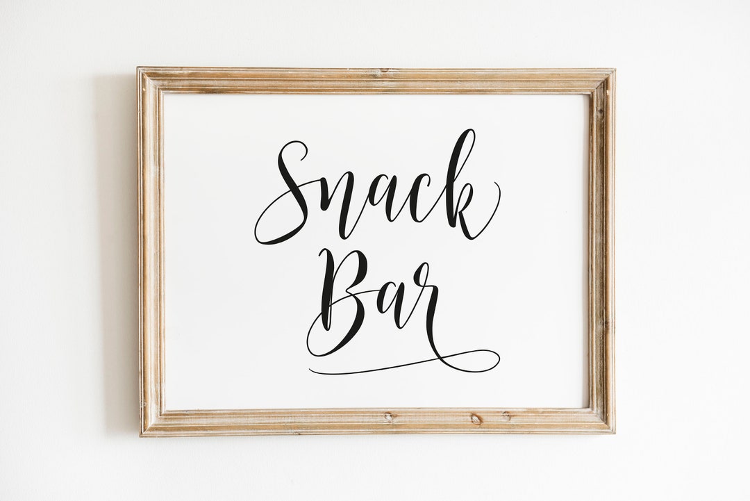 Snack Bar, Wedding Snack Bar Sign, Wedding Signs, Wedding Signage ...