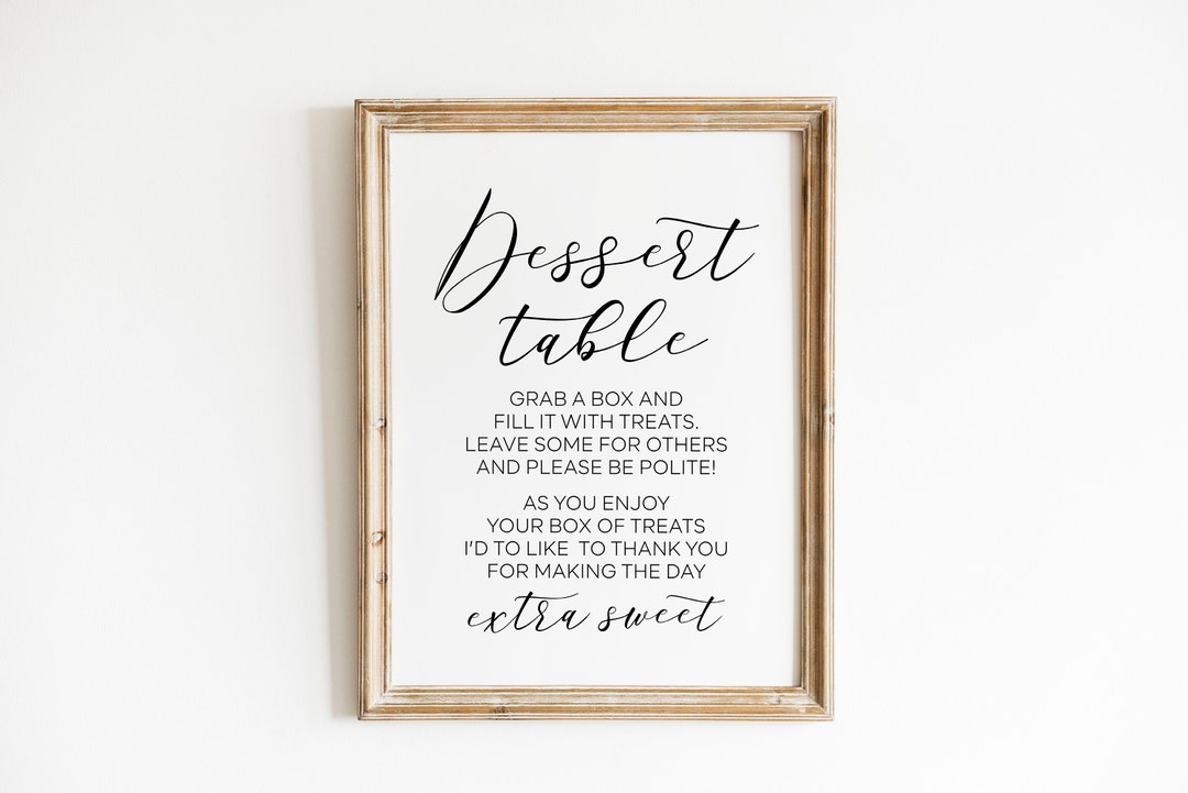 Dessert Table Sign Birthday Signs Sweet Treats Table Sign - Etsy