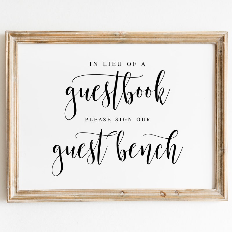 Guest Bench Sign - Etsy