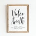 Video Booth Sign, Video Guestbook Sign, Wedding Signs, Wedding Prints ...