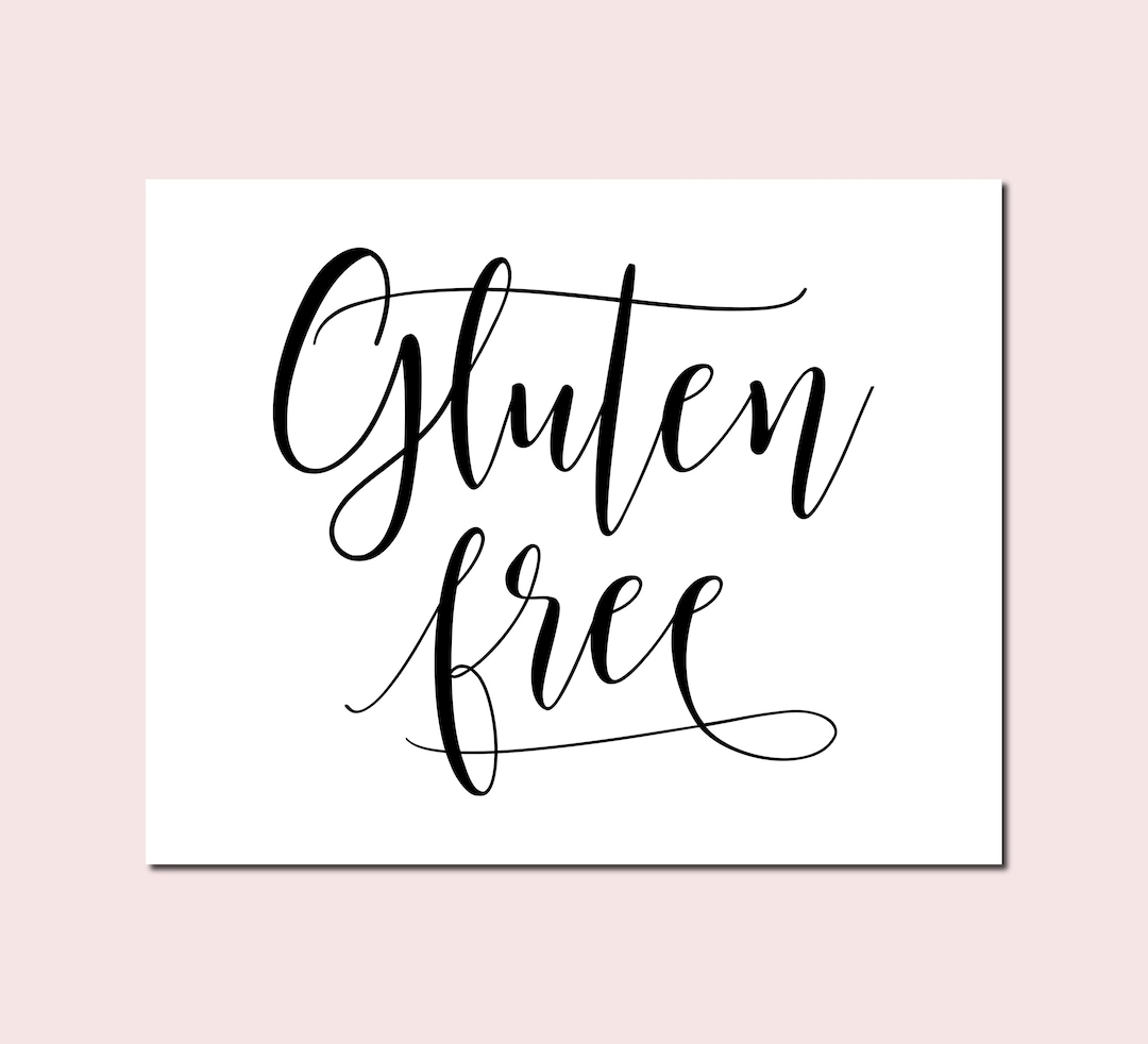 Gluten Free Table Sign, Gluten Free Food Sign, Wedding Signs, Wedding ...