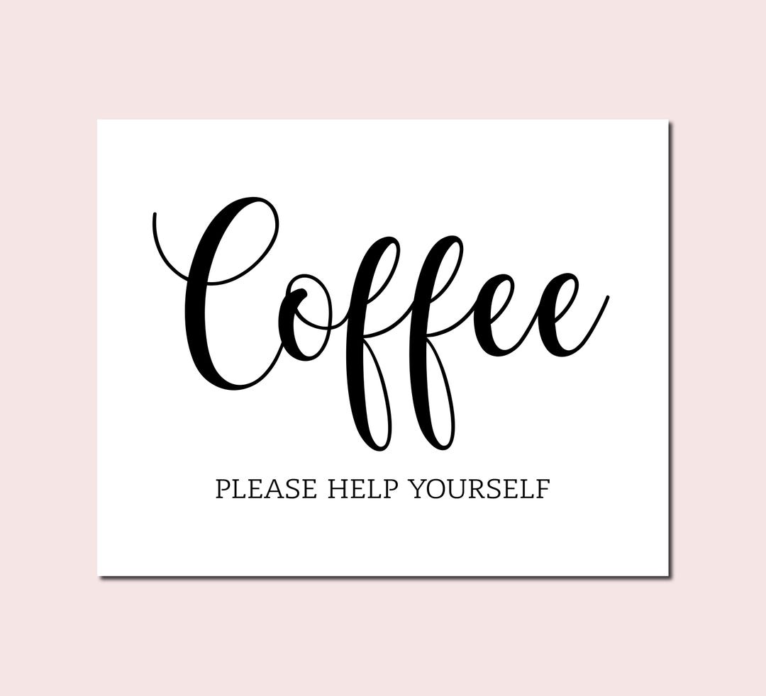 Coffee Bar Sign: Wedding Decor Printable (digital Download) - Etsy