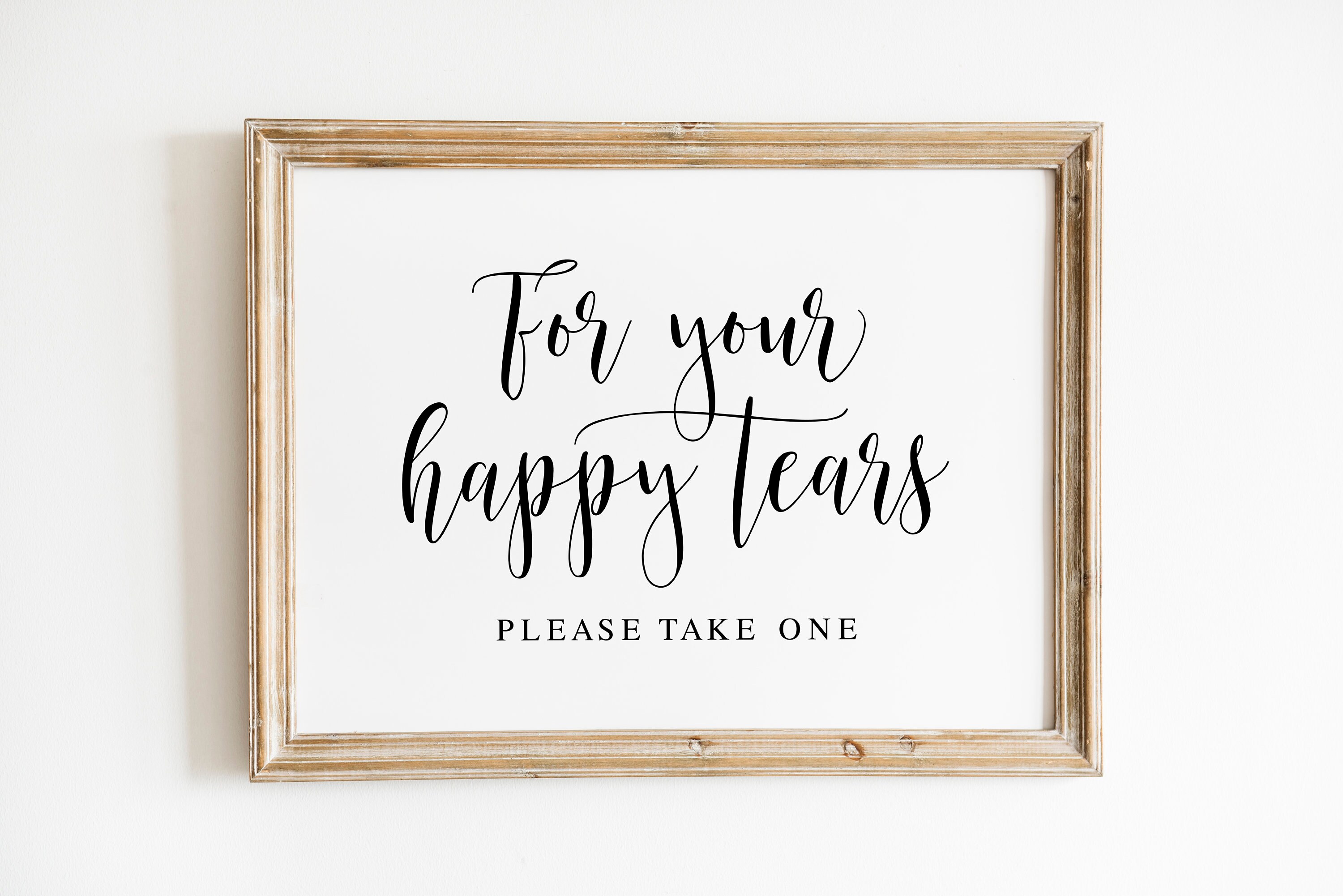 For Your Happy Tears Wedding Tissues Sign Please Take One - Etsy