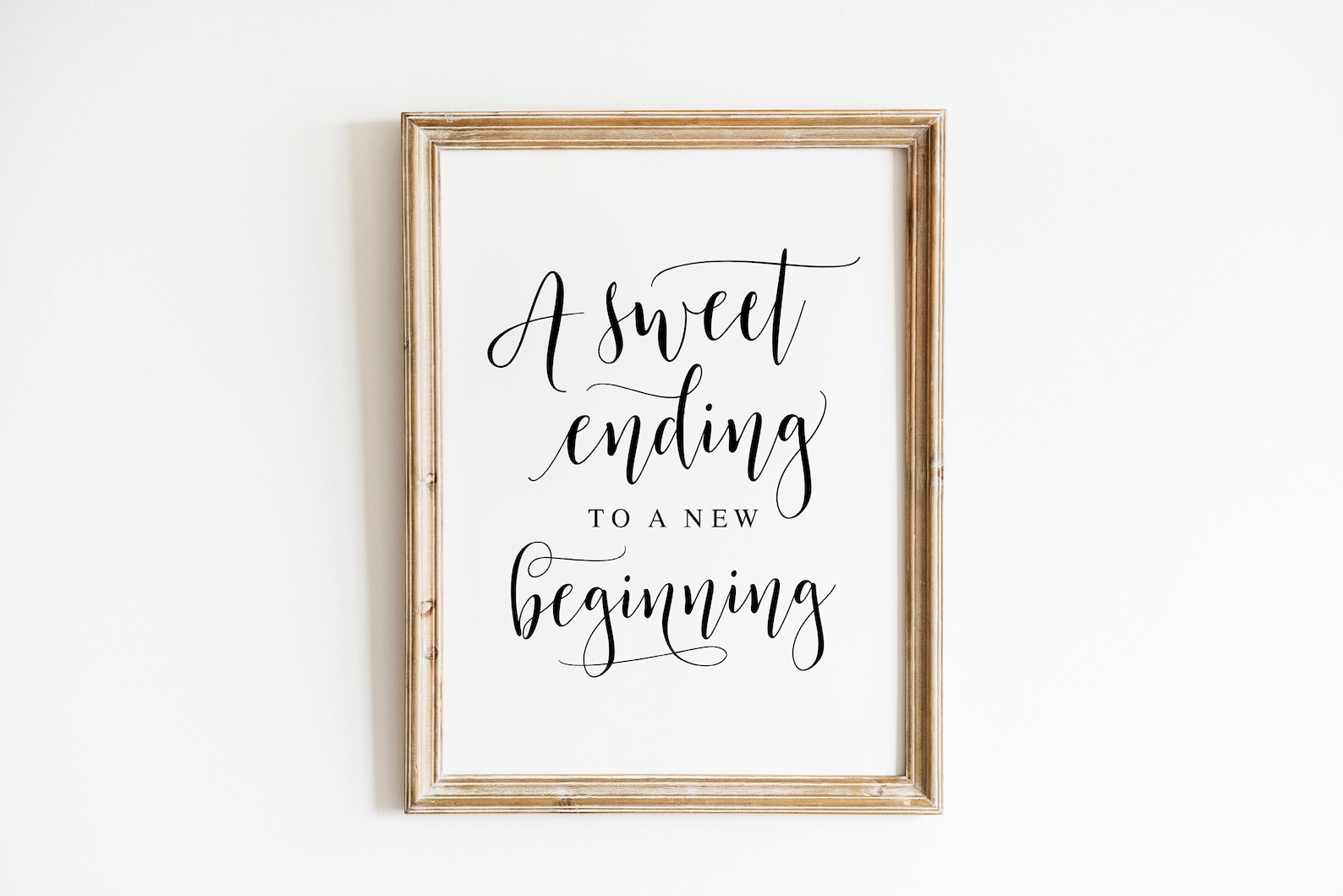 A Sweet Ending to A New Beginning Wedding Signs Wedding | Etsy