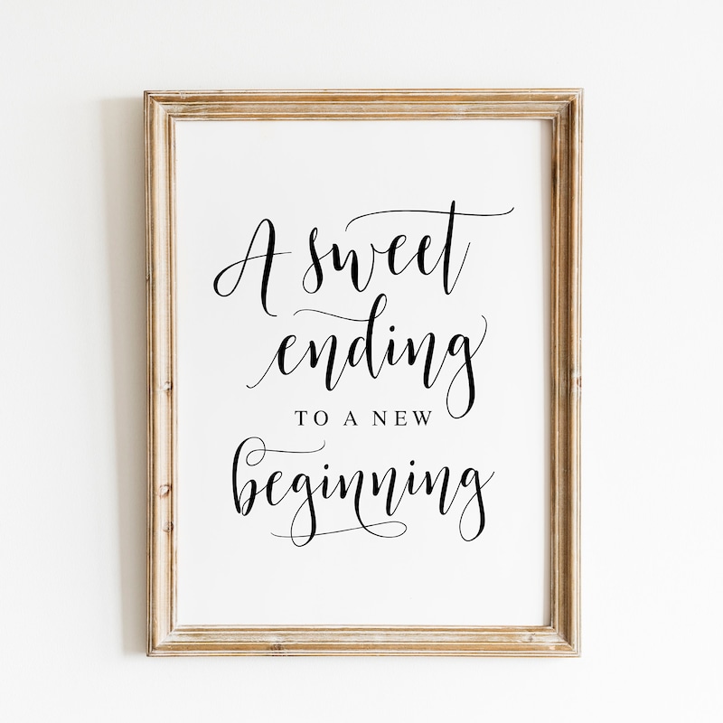 A Sweet Ending to a New Beginning - Etsy