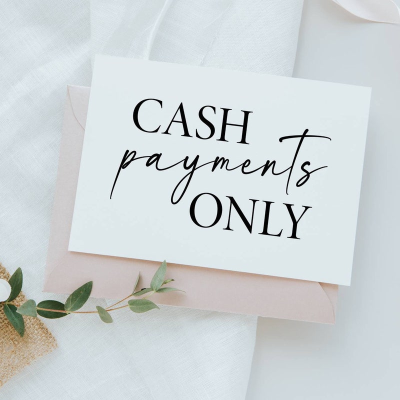 Cash Only Sign - Etsy