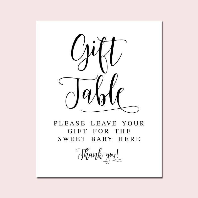 Gifts Table Sign - 60+ Gift Ideas for 2025