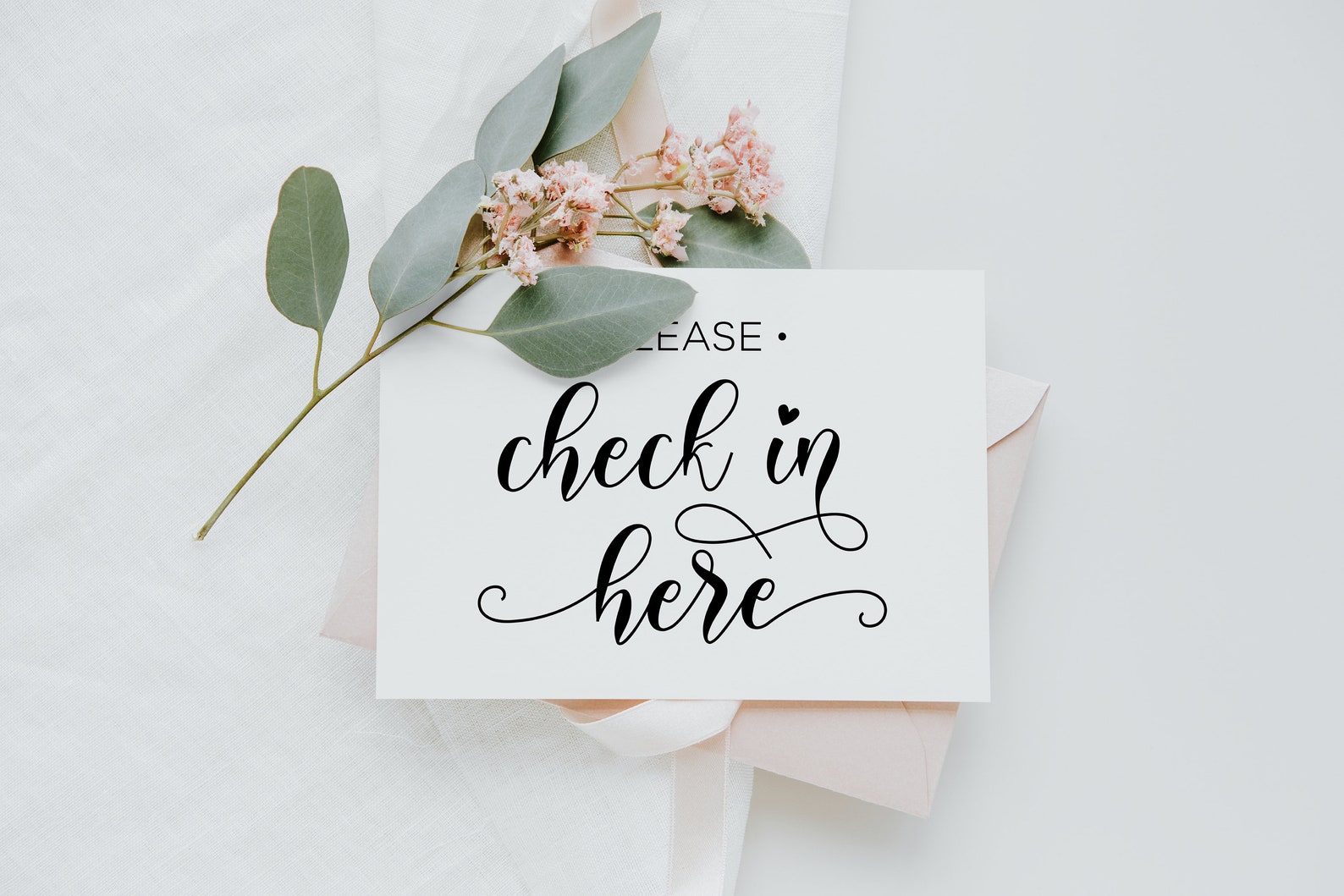 Please Check in Here, Wedding Signs, Wedding Welcome Sign, Check in ...