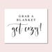 Grab A Blanket Wedding Sign: Cozy Printable Decor (digital Download) - Etsy
