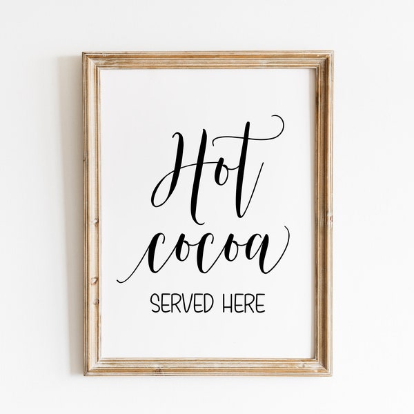 Printable Cocoa Bar Sign - Etsy
