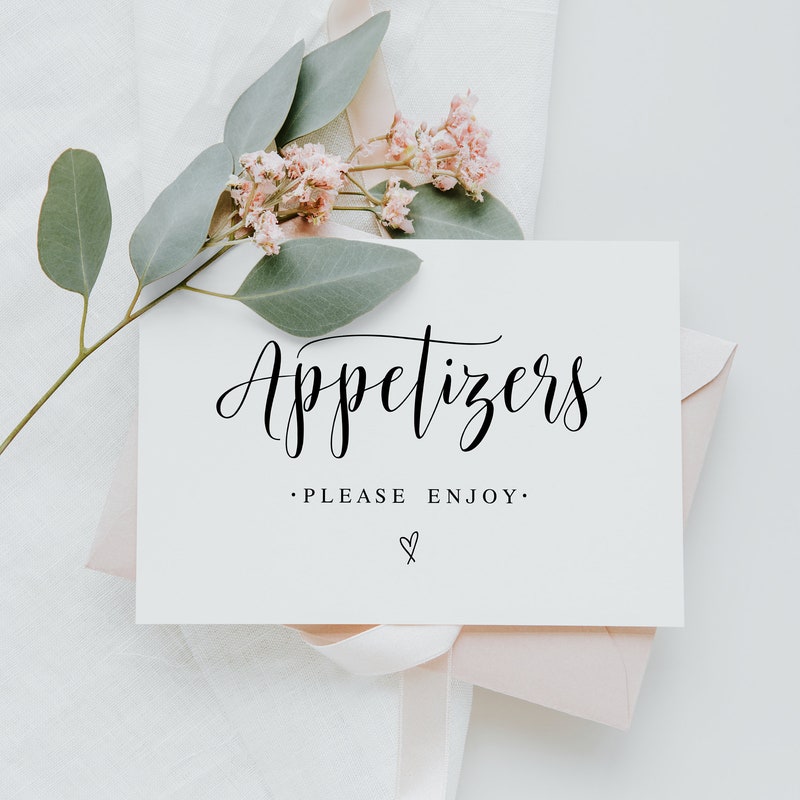 Appetizer Sign - Etsy