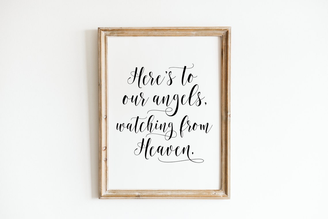 Wedding Memorial Sign: Angels Watching From Heaven (digital Download ...