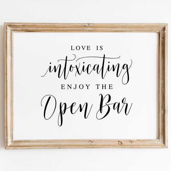 Open Bar Quote Sign - Etsy