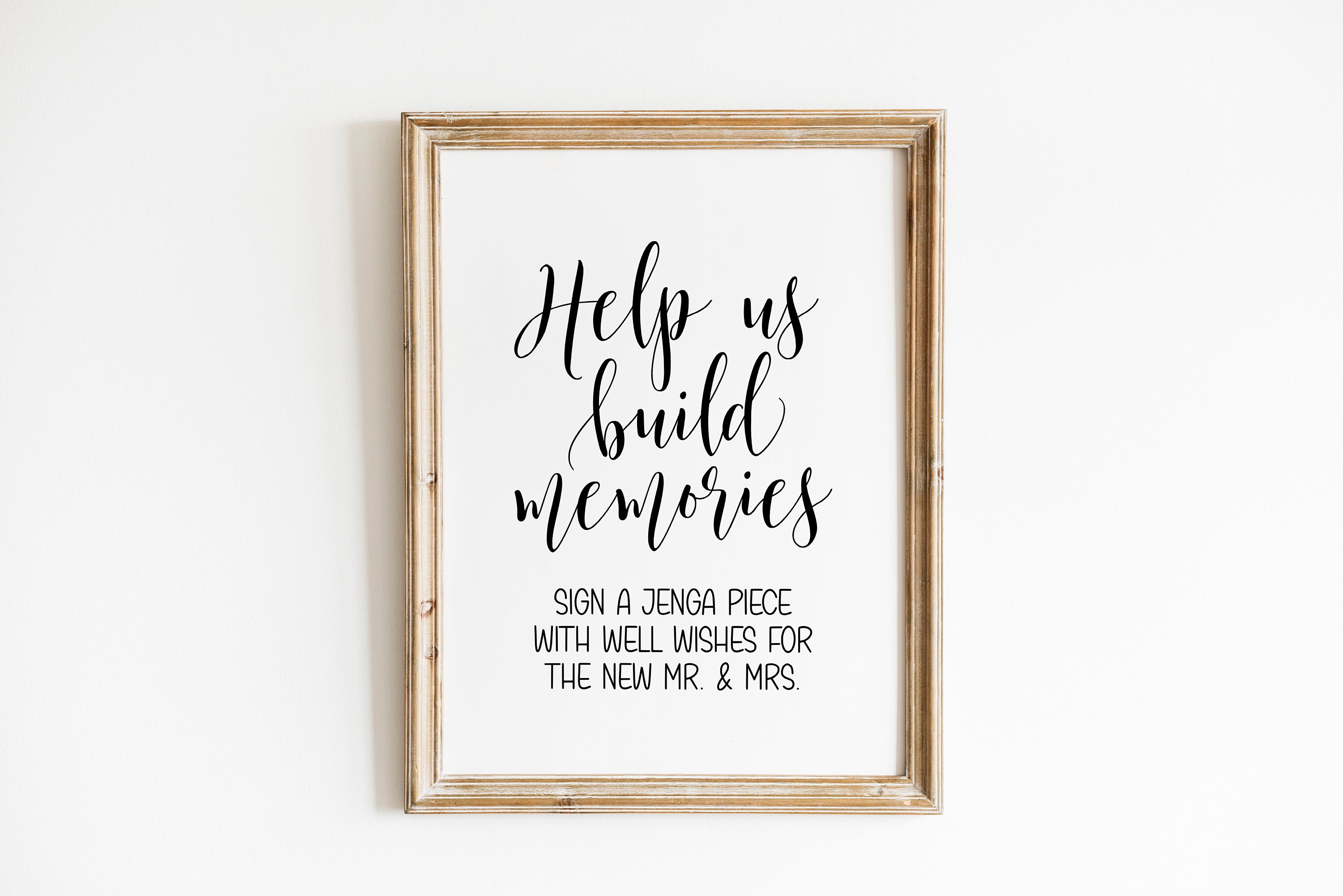 Help Us Build Memories Sign A Jenga Piece With Well Wishes | Etsy