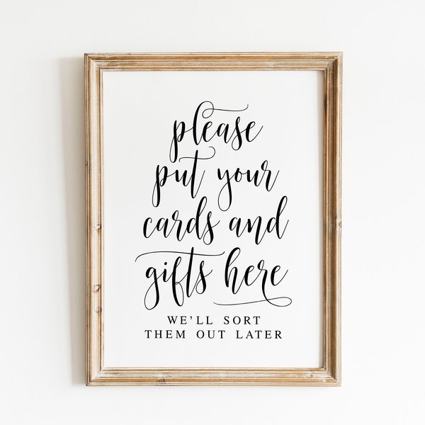 Put Cards Here Sign - Etsy