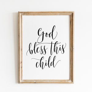 God Bless This Child Print: Baptism Sign, First Communion (digital ...