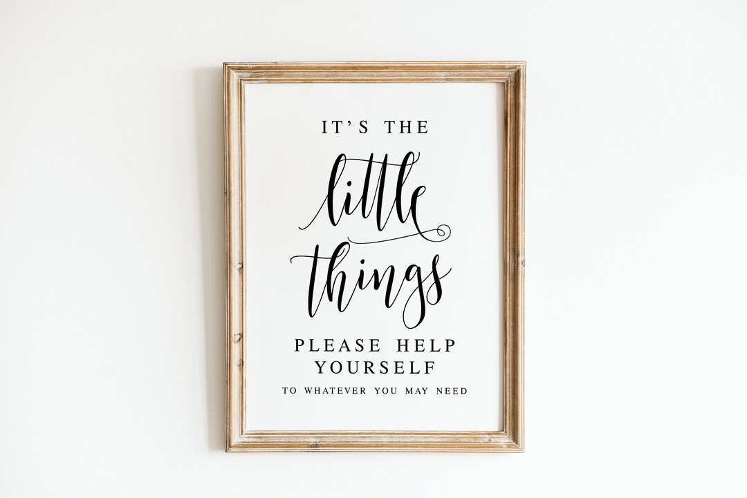 Wedding Bathroom Sign: 'it's the Little Things' Printable (digital ...