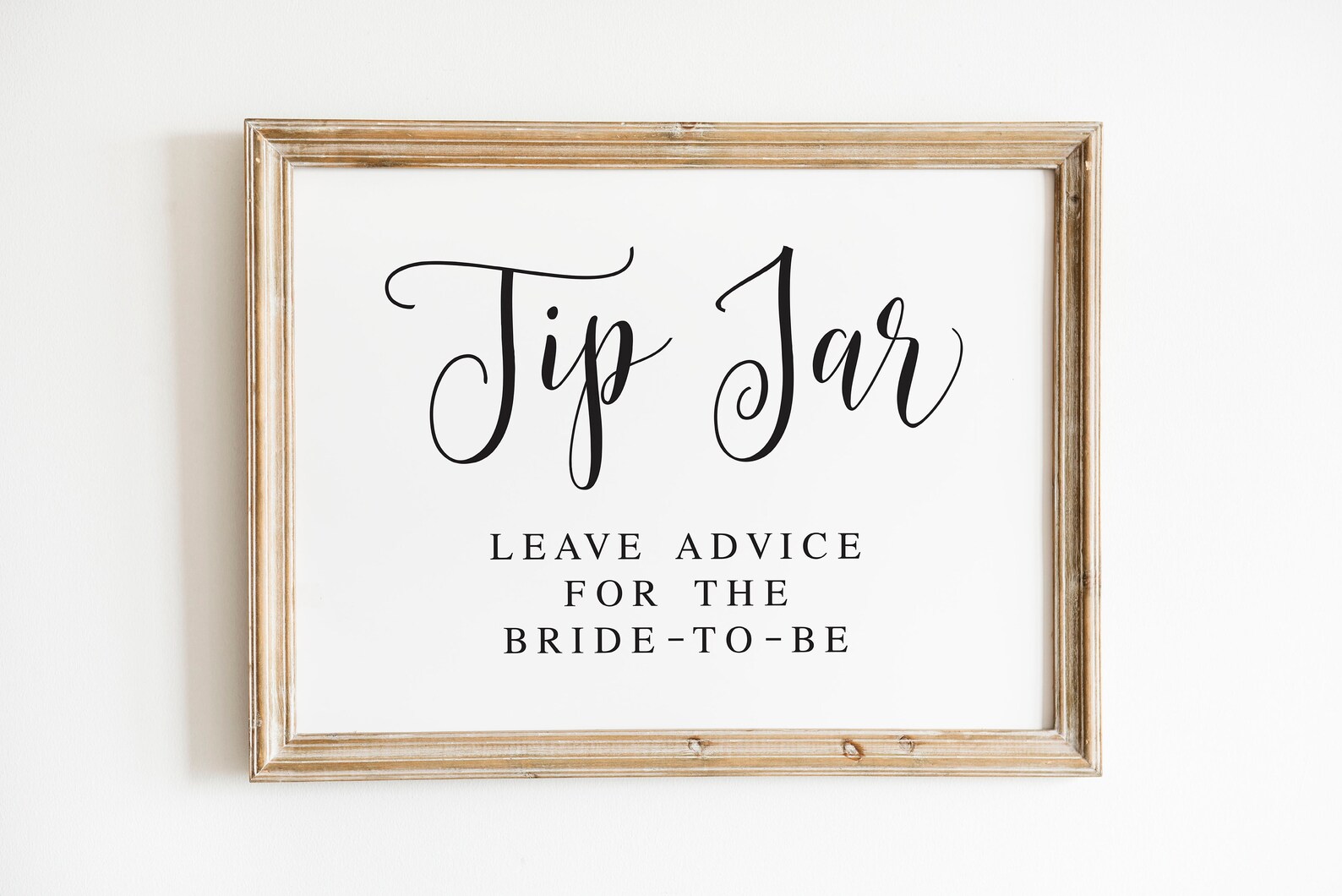 Tip Jar Leave Advice for the Bride to Be Wedding Signs - Etsy