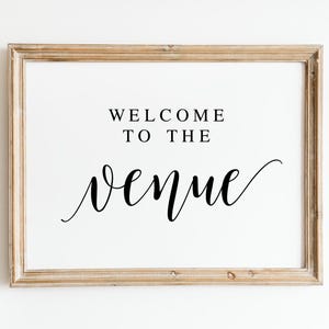 Welcome to the Venue, Modern Minimalist Wedding Signs, Wedding ...